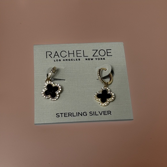 Rachel Zoe | Jewelry | 50 Rachel Zoe Sterling Silver Black Clover ...